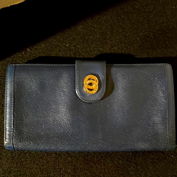 BVLGARI | Bags | Beautiful Bvlgari Blue Leather Long Wallet | Poshmark